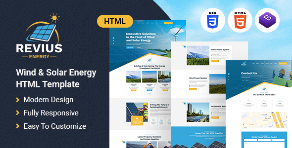 Revius Energy | HTML Template by designingmedia | ThemeForest